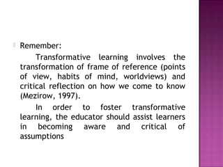 Transformative education..ppt st11 | PPT