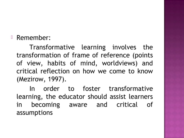 Transformative education..ppt st11 | PPT | Education