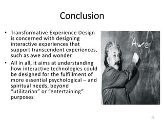 Transformative experience design | PPT