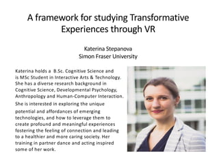 Transformative experience design | PPT