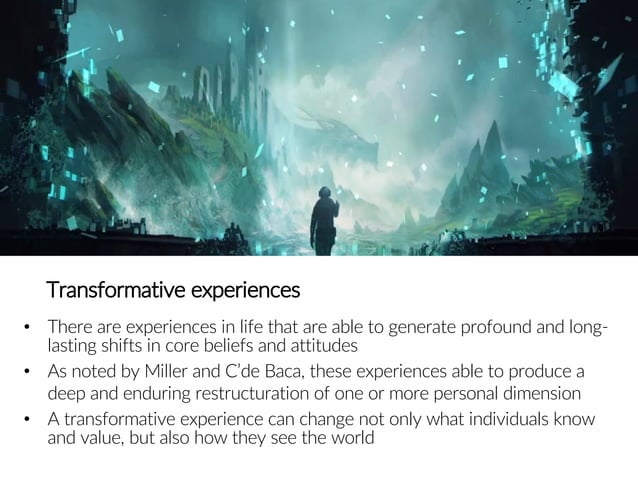 Transformative experience design | PPT