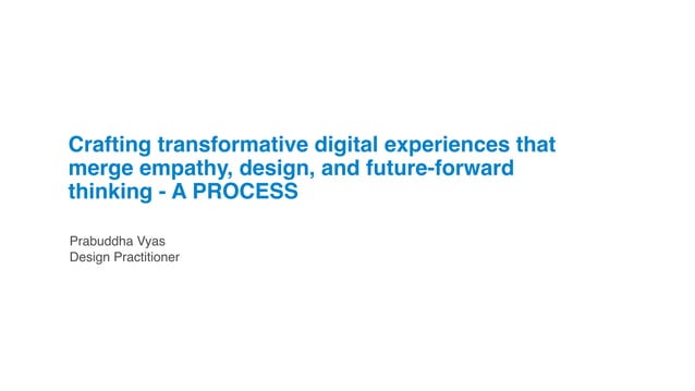 Transformative Experience Design | PPT