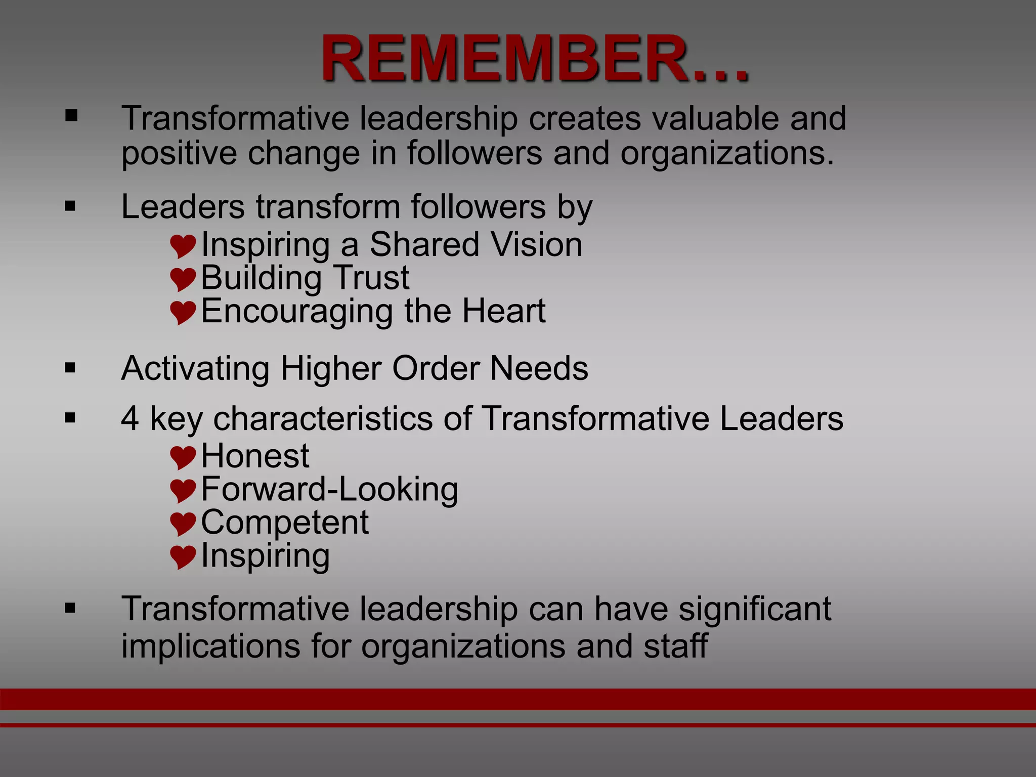 Transformative leadership | PPT