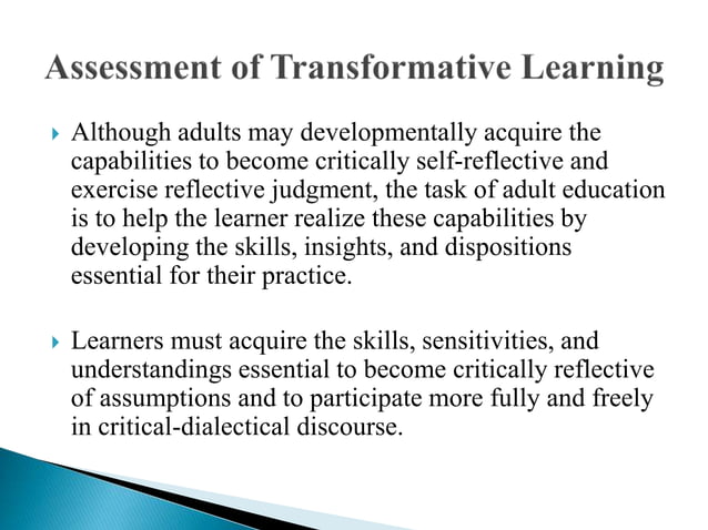 Transformative learning | PPT
