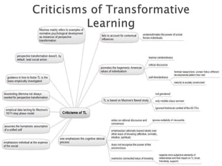 Transformative learning | PPTX