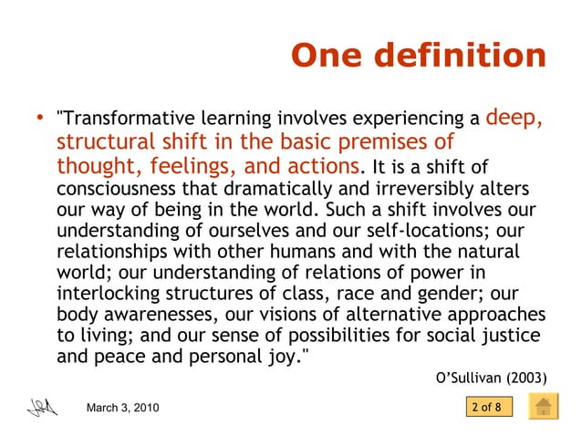 Transformative Learning | PPT