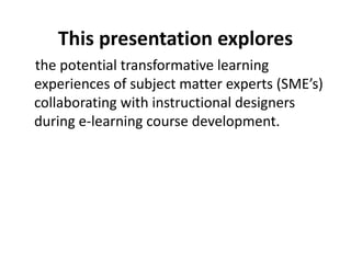 Transformative Learning | PPT
