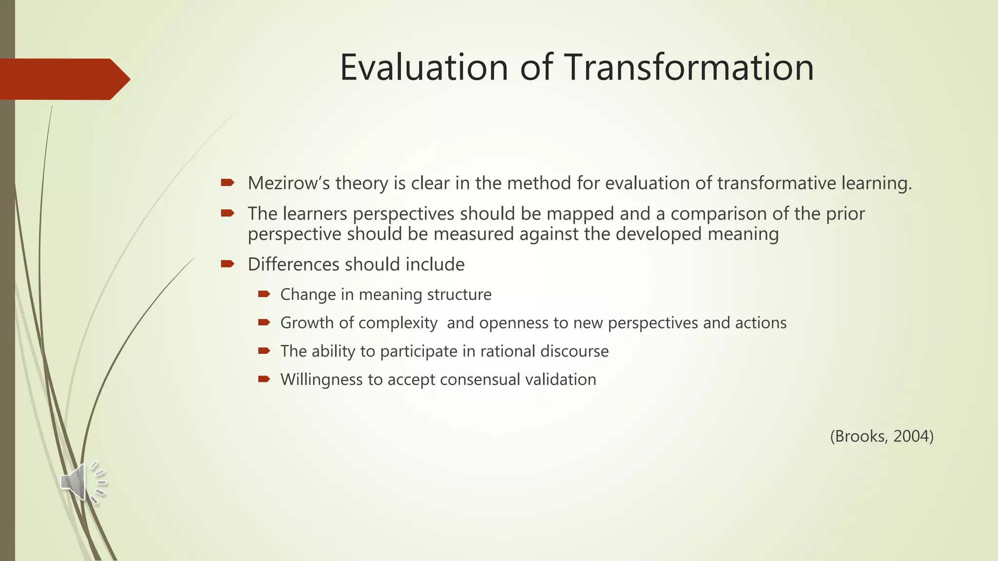 Transformative learning powerpoint (4.1) | PPTX