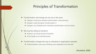 Transformative learning powerpoint (4.1) | PPTX
