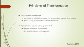 Transformative learning powerpoint (4.1) | PPTX