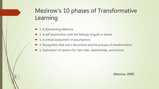 Transformative learning powerpoint (4.1) | PPTX