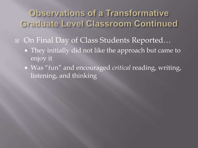 Transformative learning slides | PPTX
