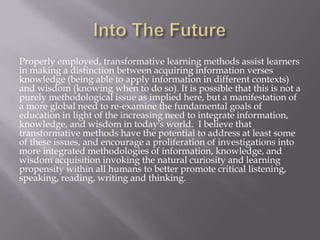 Transformative learning slides | PPTX