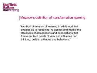 Transformative Learning - A starter for 10 | PPT