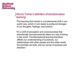 Transformative Learning - A starter for 10 | PPT
