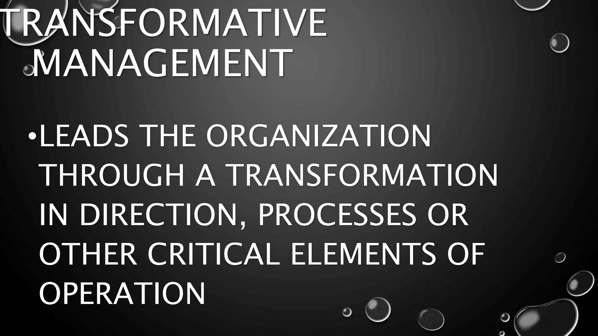 Transformative Management | PPTX