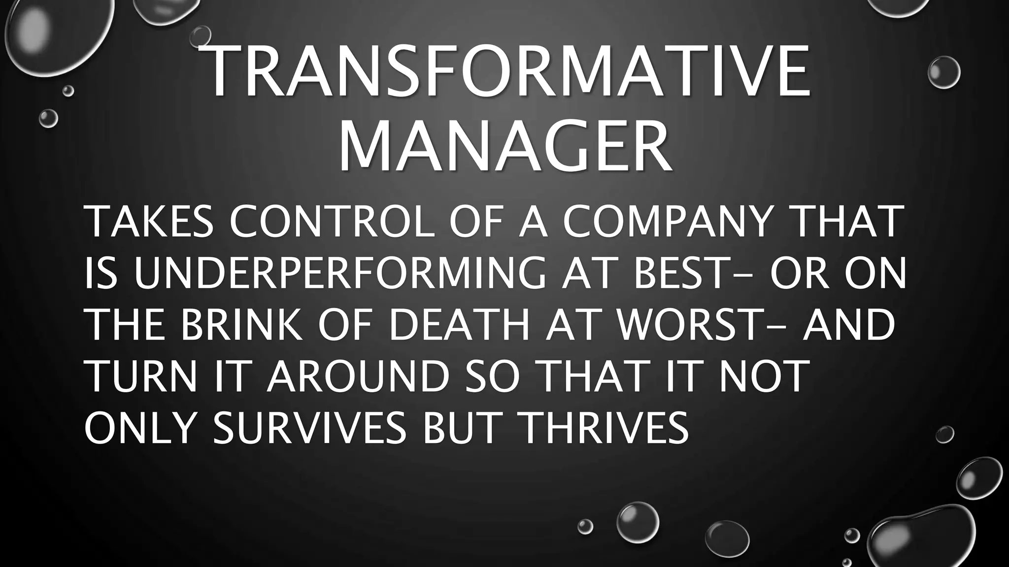 Transformative Management | PPTX