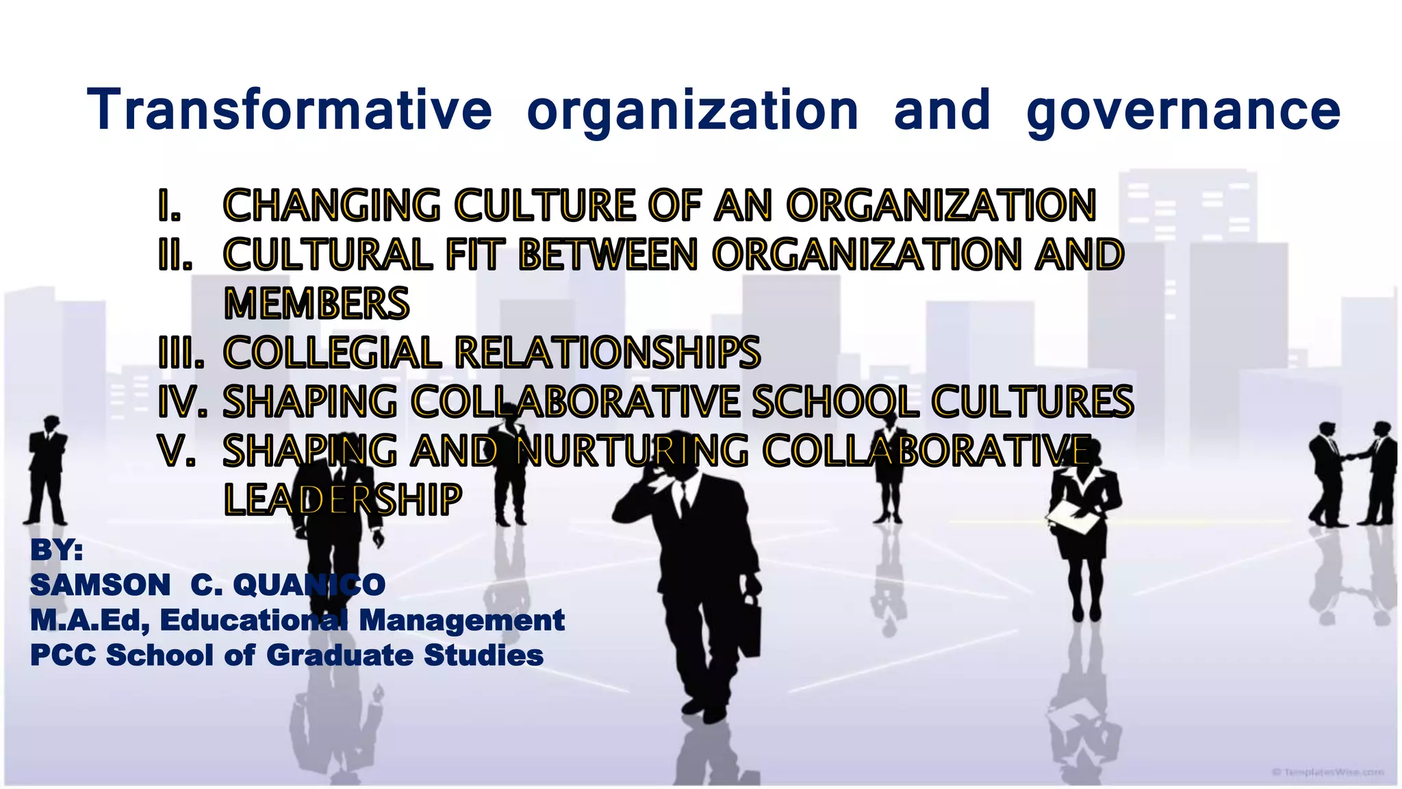 Transformative organization and governance | PPTX
