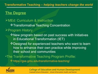 Transformative Teaching Information Session | PPT