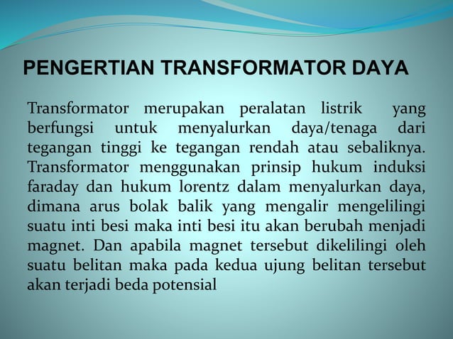 Transformator daya | PPTX