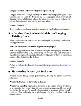 Transform Challenges into Opportunities for the Success of Your ...