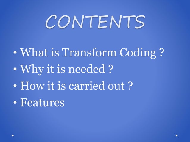 Transform Coding Pptx Computing Technology And Computing