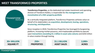 Welcome to Transformco Properties | PPTX | Business | Business and Finance