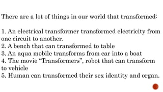 TRANSFORMED LIFE FOR TRANSFORMED PEOPLE SERMON.pptx