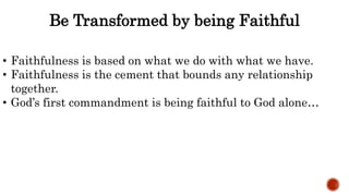 TRANSFORMED LIFE FOR TRANSFORMED PEOPLE SERMON.pptx
