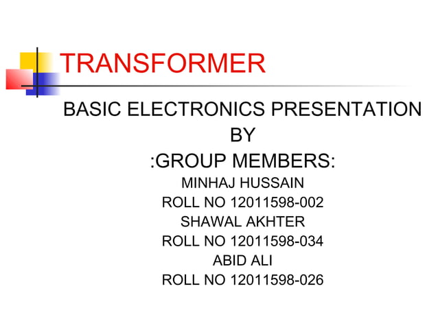 Transformer | PPT