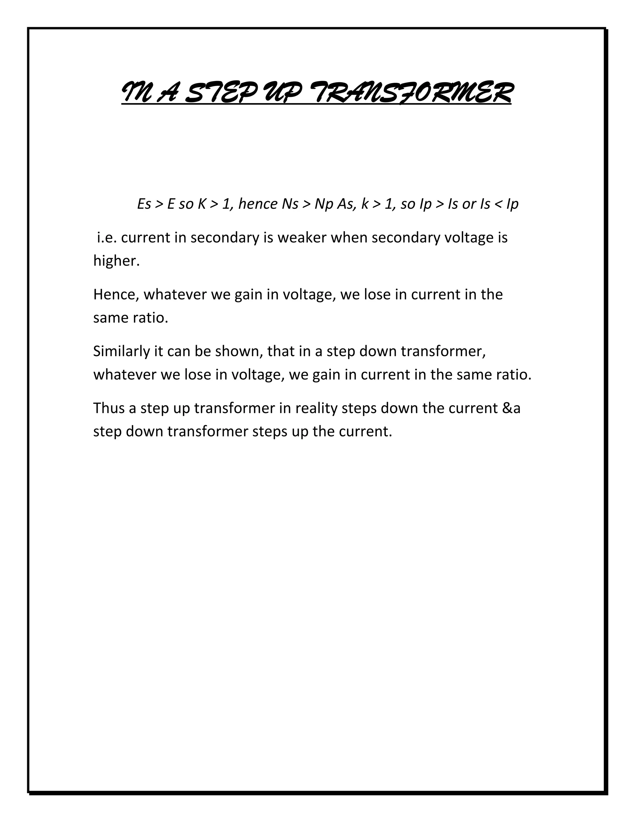 Transformer(Class 12 Investigatory Project) | PDF