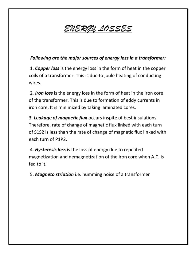 Transformer(Class 12 Investigatory Project) | PDF | Physics | Science