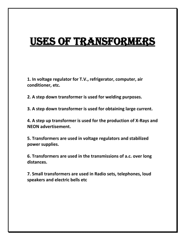 Transformer(Class 12 Investigatory Project) | PDF | Physics | Science