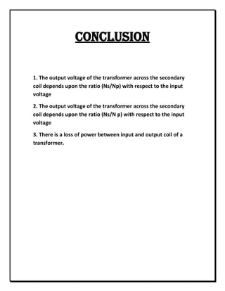 Transformer(Class 12 Investigatory Project) | PDF