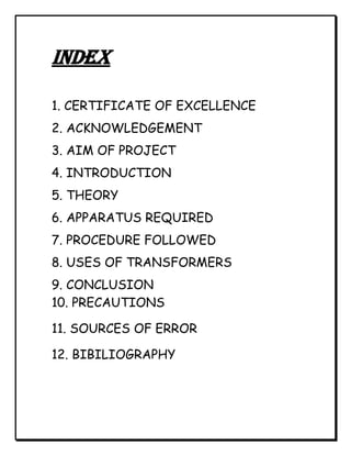 Transformer(Class 12 Investigatory Project) | PDF