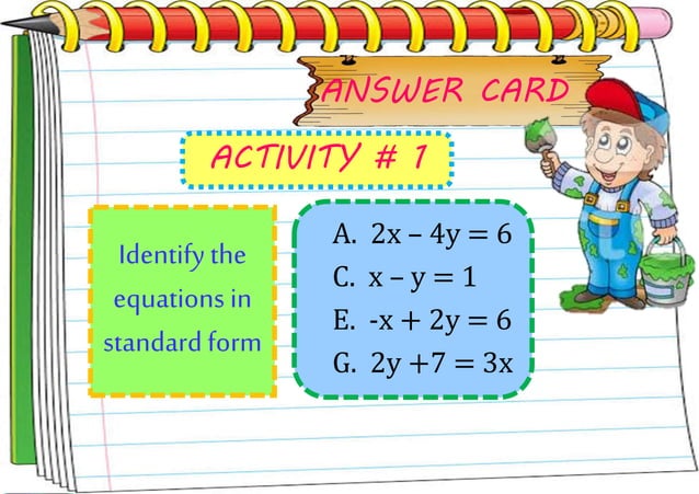 Rewriting Linear Equation from standard form to slope intercept form | PPTX