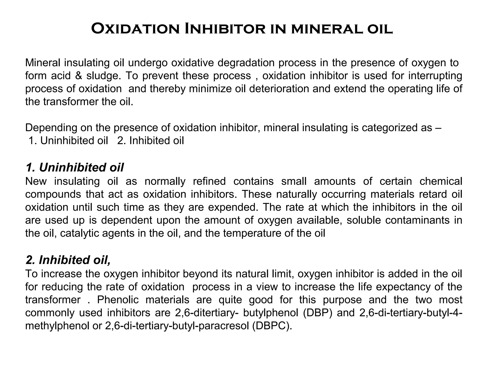 Transformer oil-specifications new | PPT