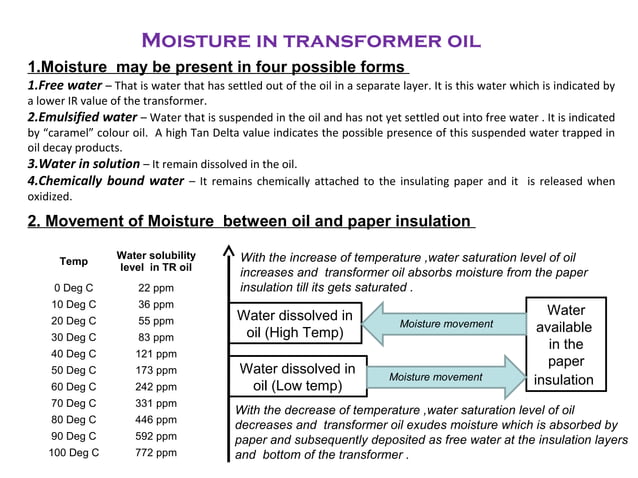 Transformer oil-specifications new | PPT