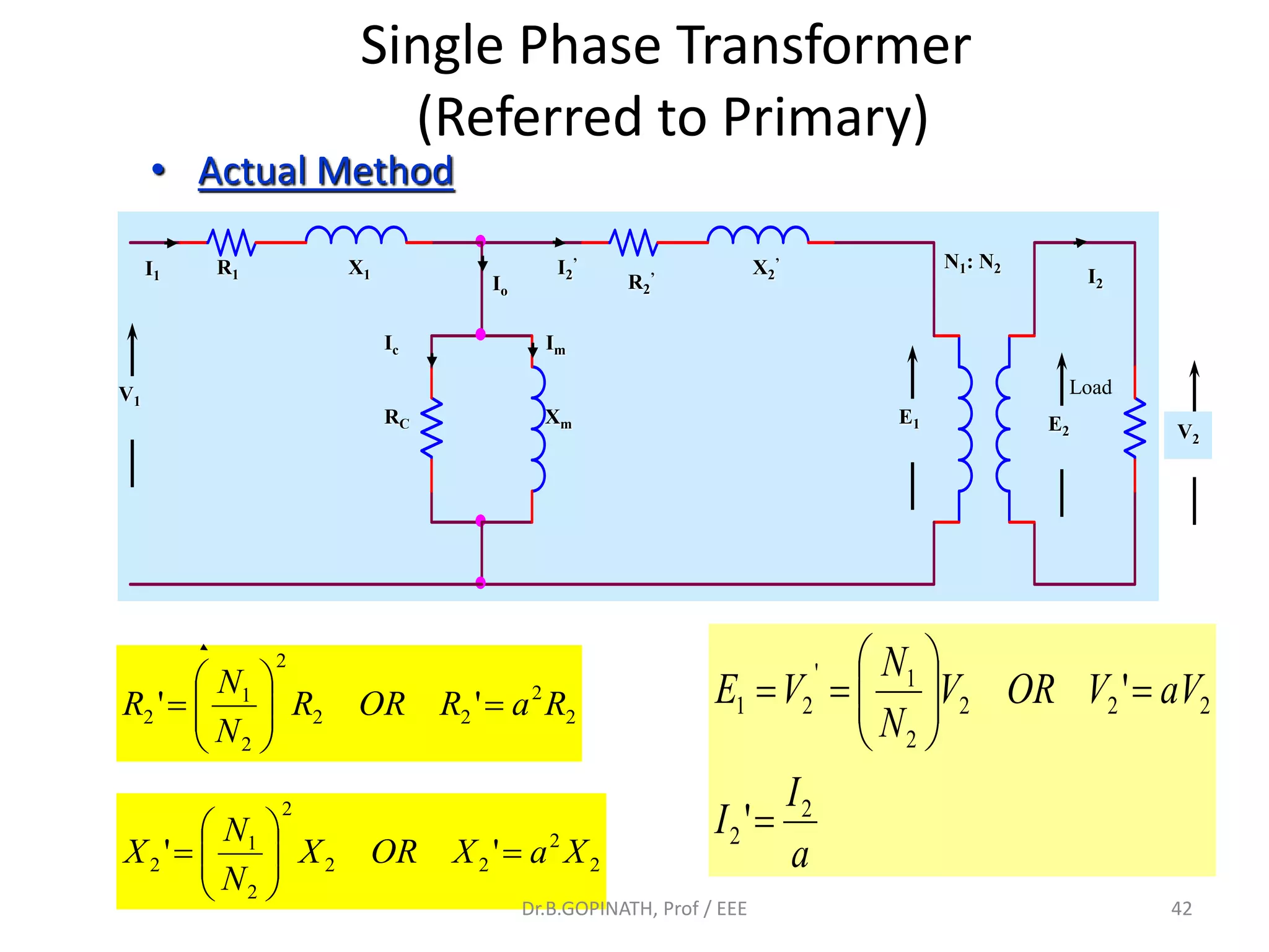 Single phase Transformer | PPTX