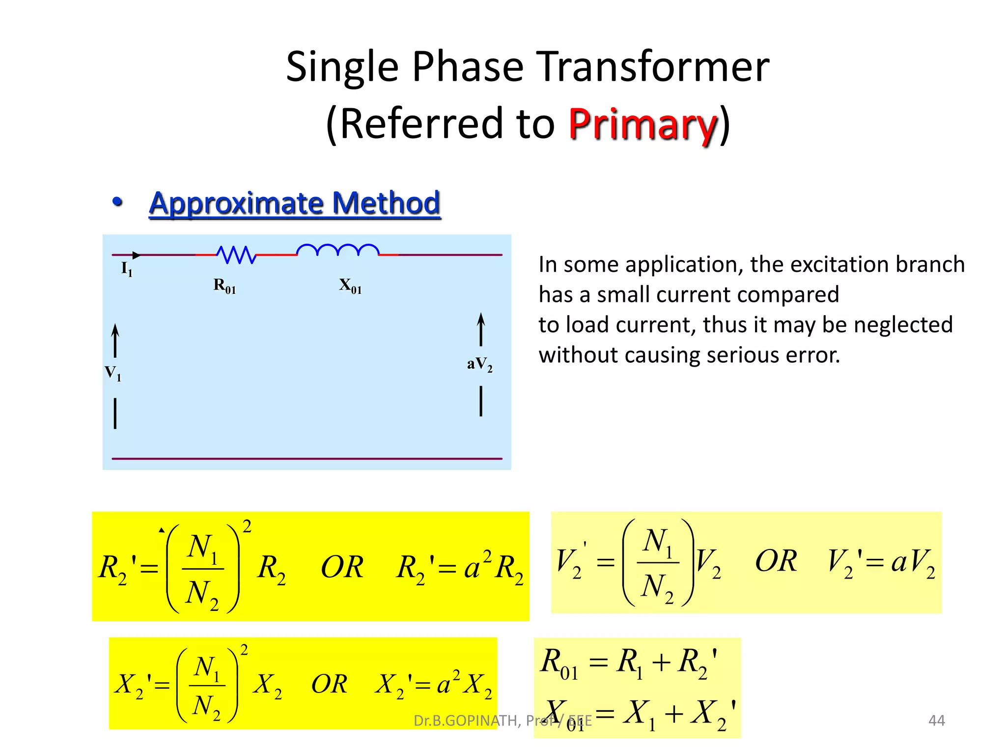 Single phase Transformer | PPTX