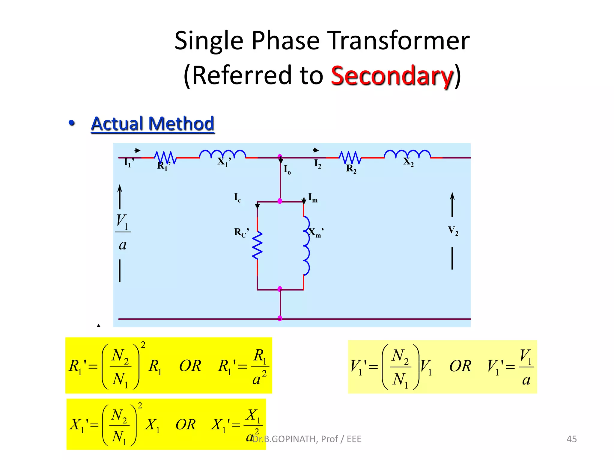 Single phase Transformer | PPTX