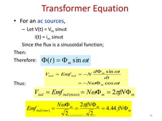 Single phase Transformer | PPTX