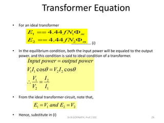 Single phase Transformer | PPTX