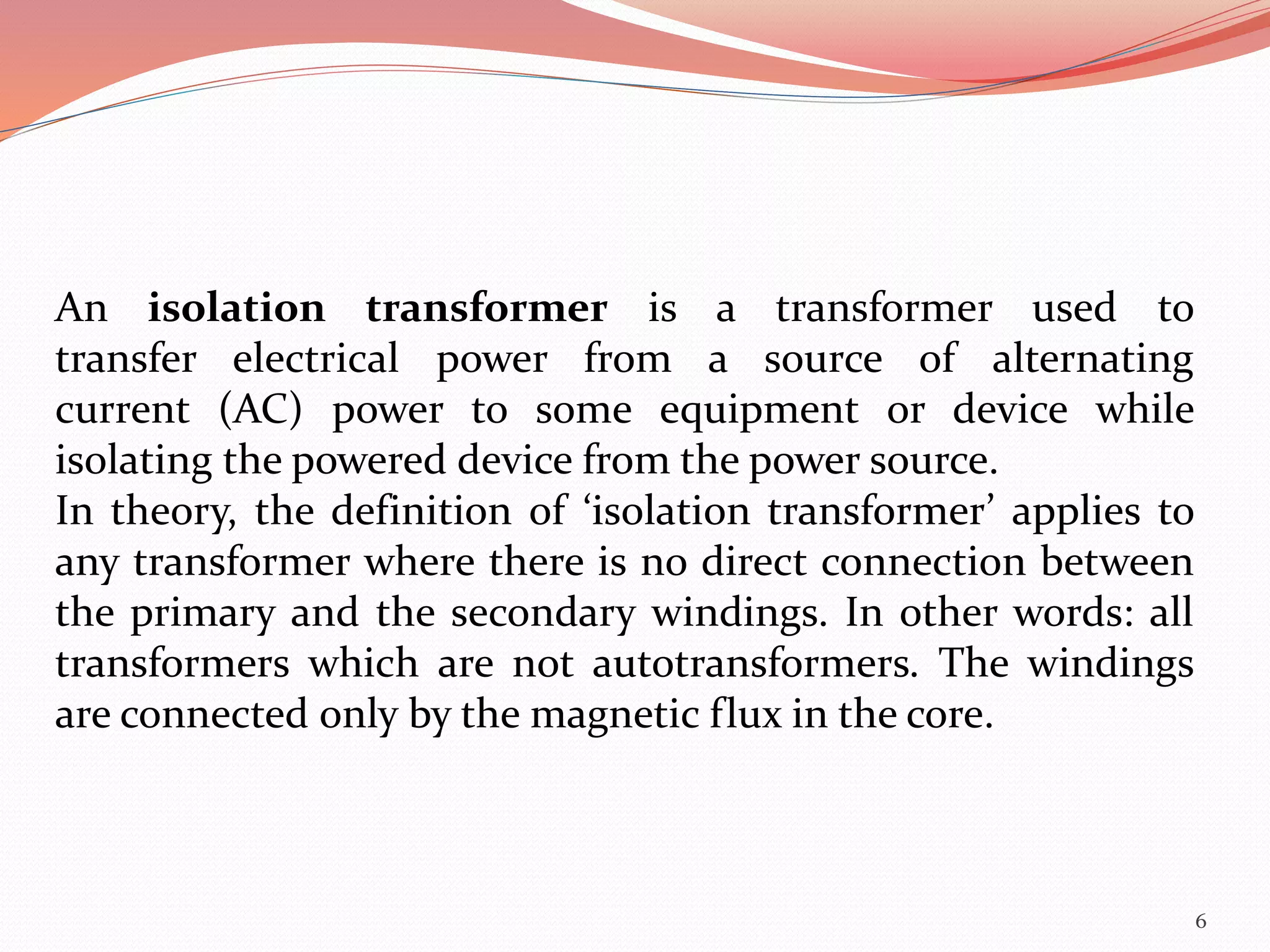 Transformer and Optical isolation | PPTX