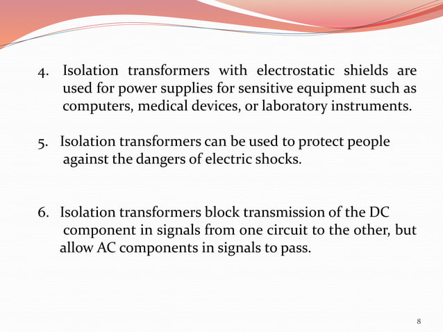 Transformer and Optical isolation | PPTX