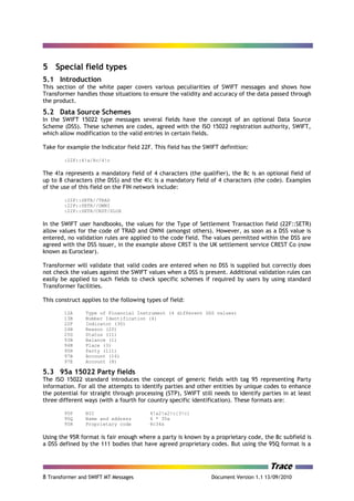 Transformer and Swift MT Messages | PDF