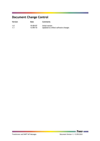 Transformer and Swift MT Messages | PDF