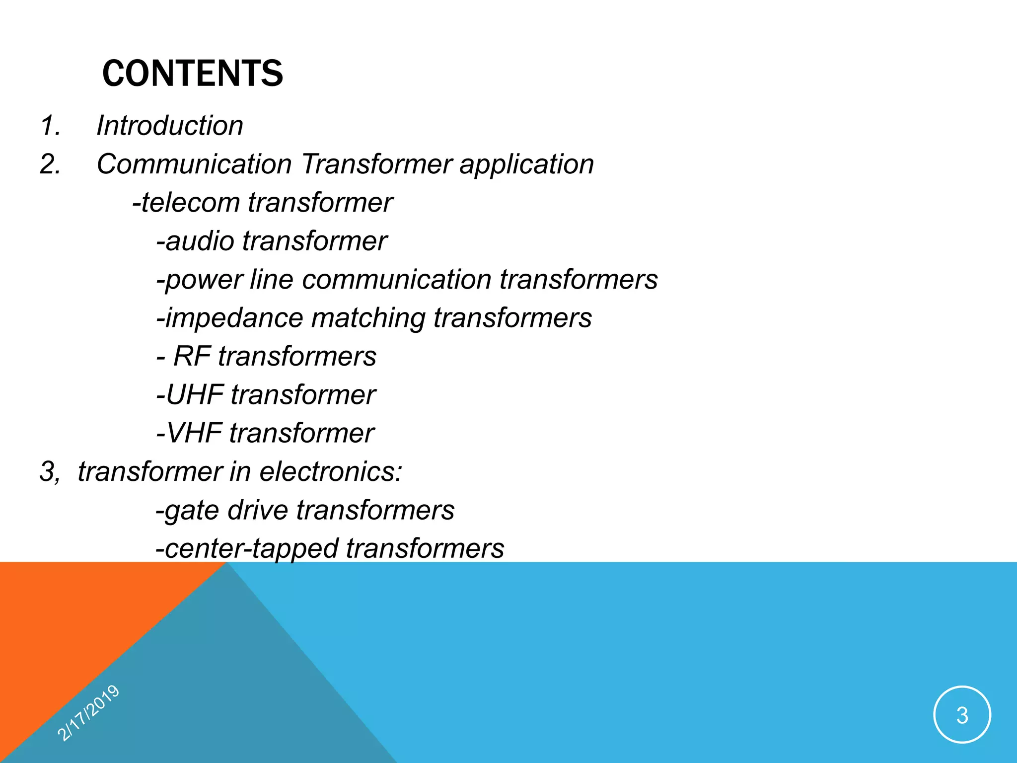 Application of Transformer in ECE(electronics and communication ...