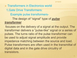 Application of Transformer in ECE(electronics and communication ...