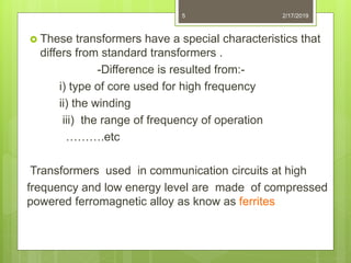 Application of Transformer in ECE(electronics and communication ...